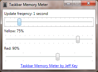 Taskbar Meters: Cool CPU and Memory usage meter for Windows 7